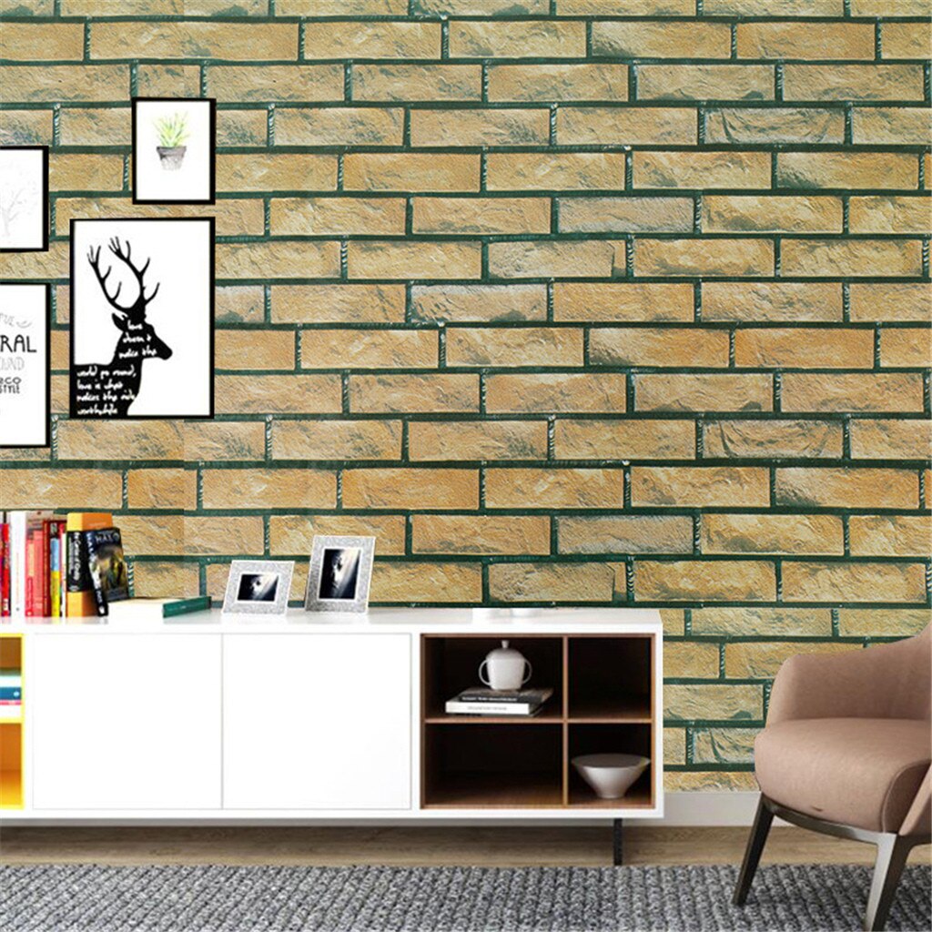 3D House Decoration PVC Wall Stickers Paper Brick ... – Grandado