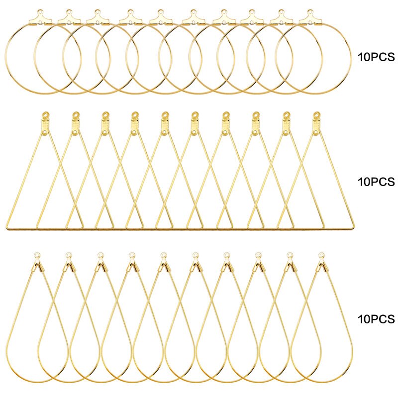 Silver guld färg koppar ringar örhängen kit örhäng... – Vicedeal