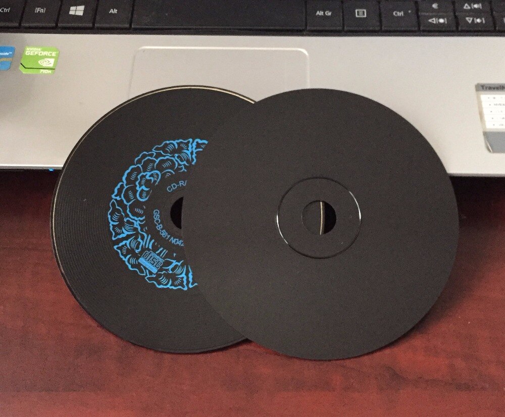 50 discs A+ Blank Printed 52x 700MB Black CD-R – Grandado