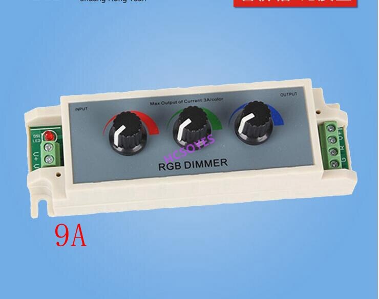 Dc12v - 24v 9a rgb controller 3 kanals rgb led dim... – Grandado