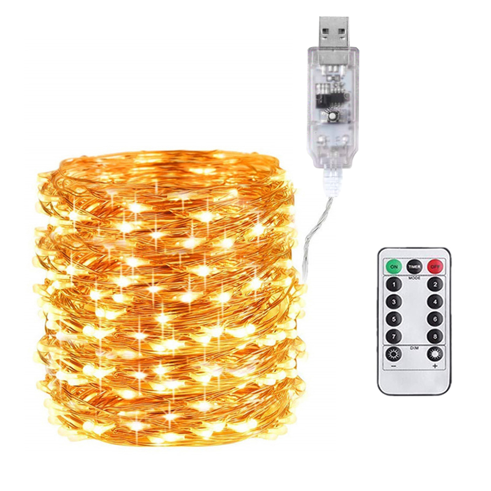 USB Copper Wire Light String Lamp w/Remote Control... – Vicedeal