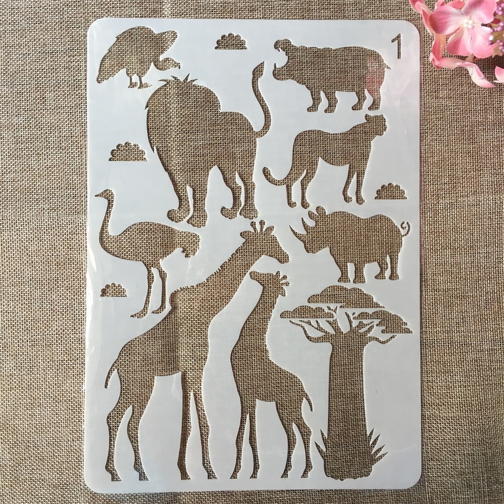 29cm A4 Lion Animals Giraffe DIY Craft Layering St... – Vicedeal