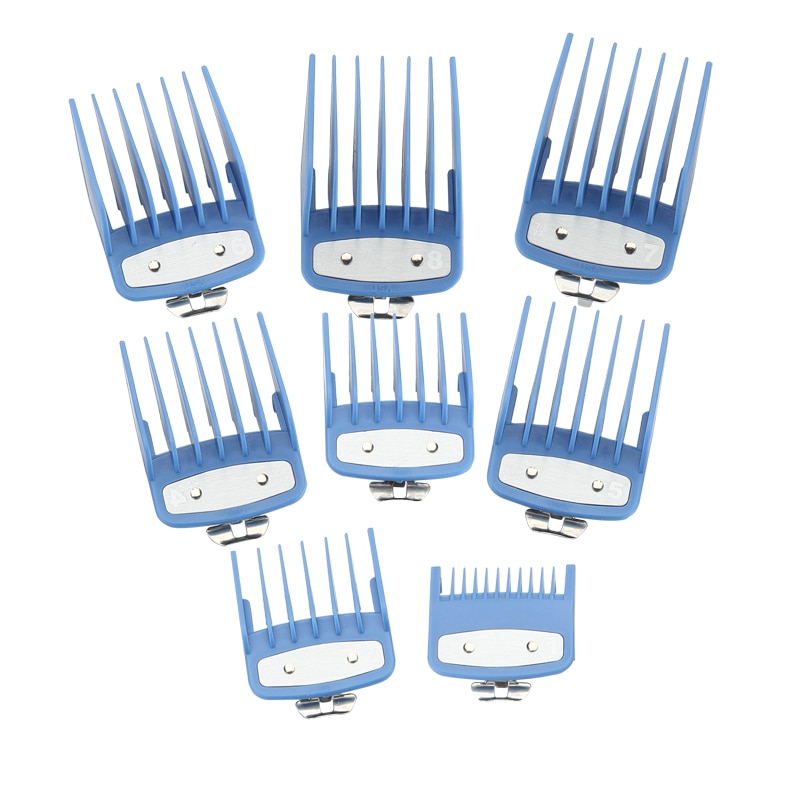 8 sizes of guide comb sets with a box metal combs ... – Grandado