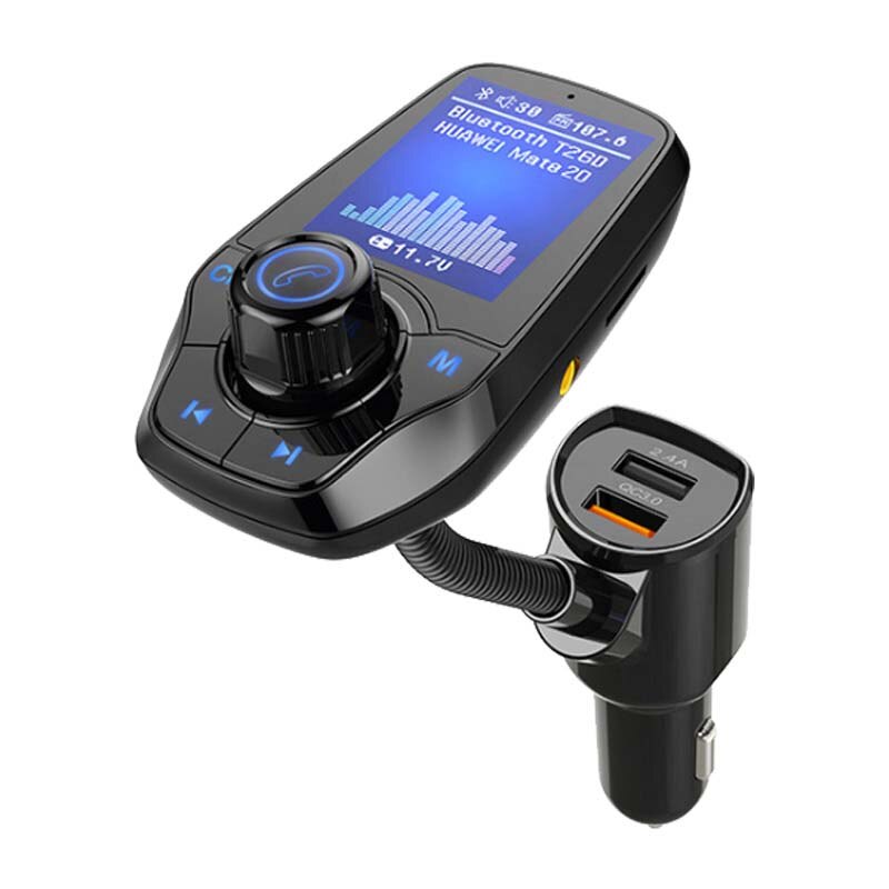 Grote Scherm Dual Usb Fm-zender Aux Modulator Blue... – Vicedeal