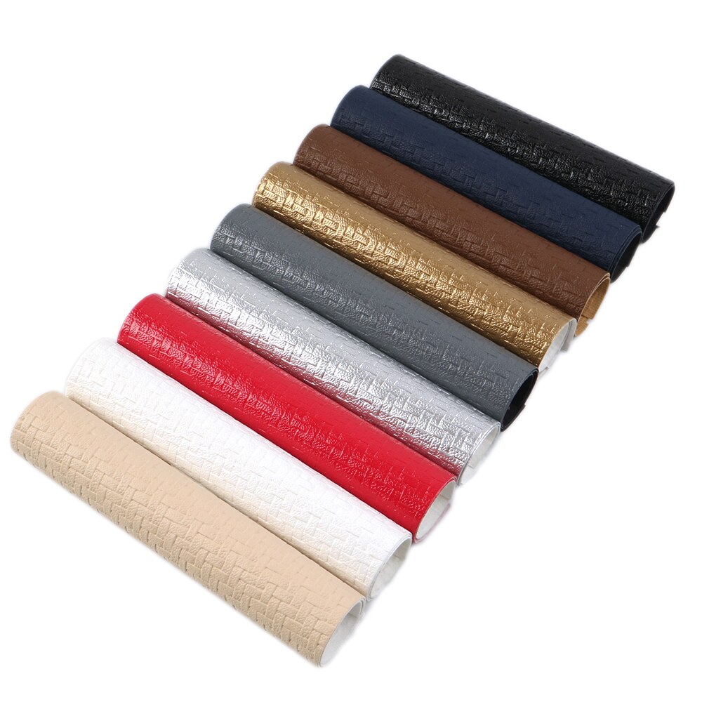 9Pcs Solid Color Weaving Patterns Synthetic Leathe... – Grandado
