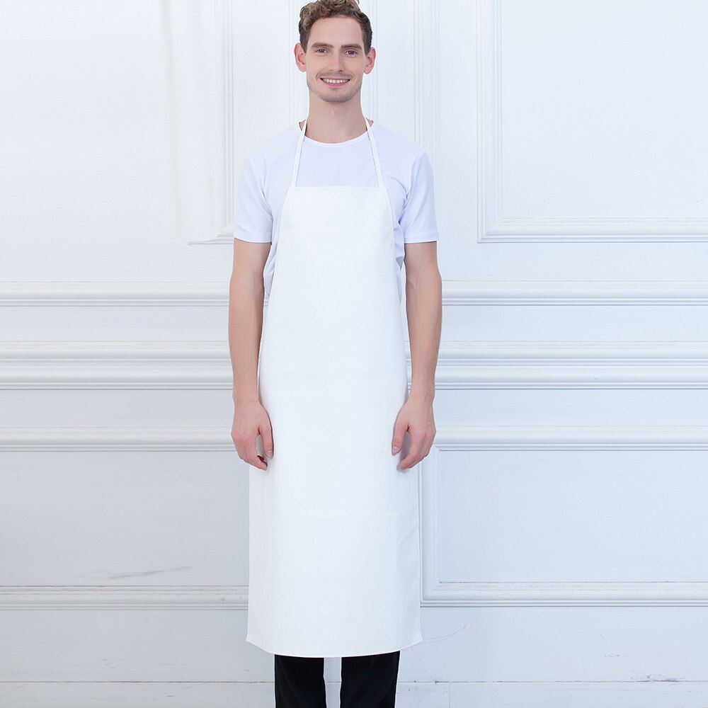 Unisex Halter Neck Long Aprons White Waterproof Re... – Grandado
