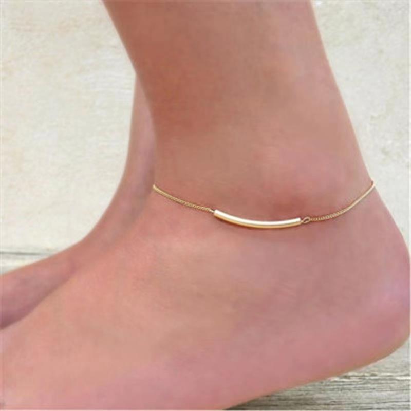 Snake Chain Anklet Women Gold Color Simple Tempera... – Grandado