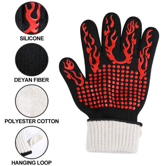 1PC Kitchen Fireproof Gloves Heat Resistant Thick ... – Grandado