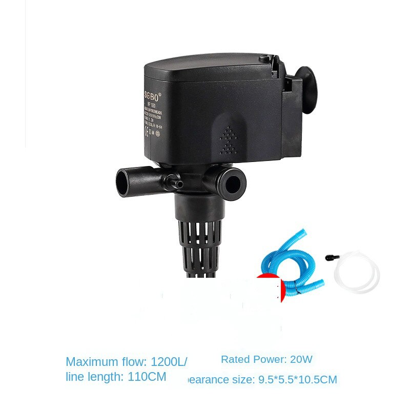 Fish tank submersible pump aquarium mute multi-fun... – Grandado