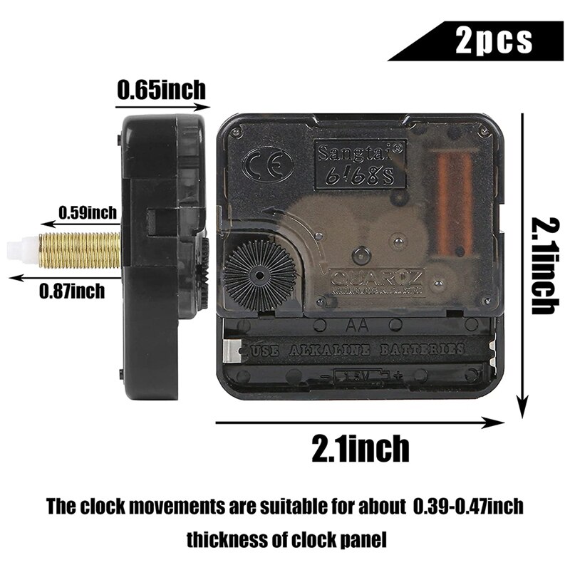 2Pcs Quartz Clock Movement Mechanism Replacement C... – Grandado
