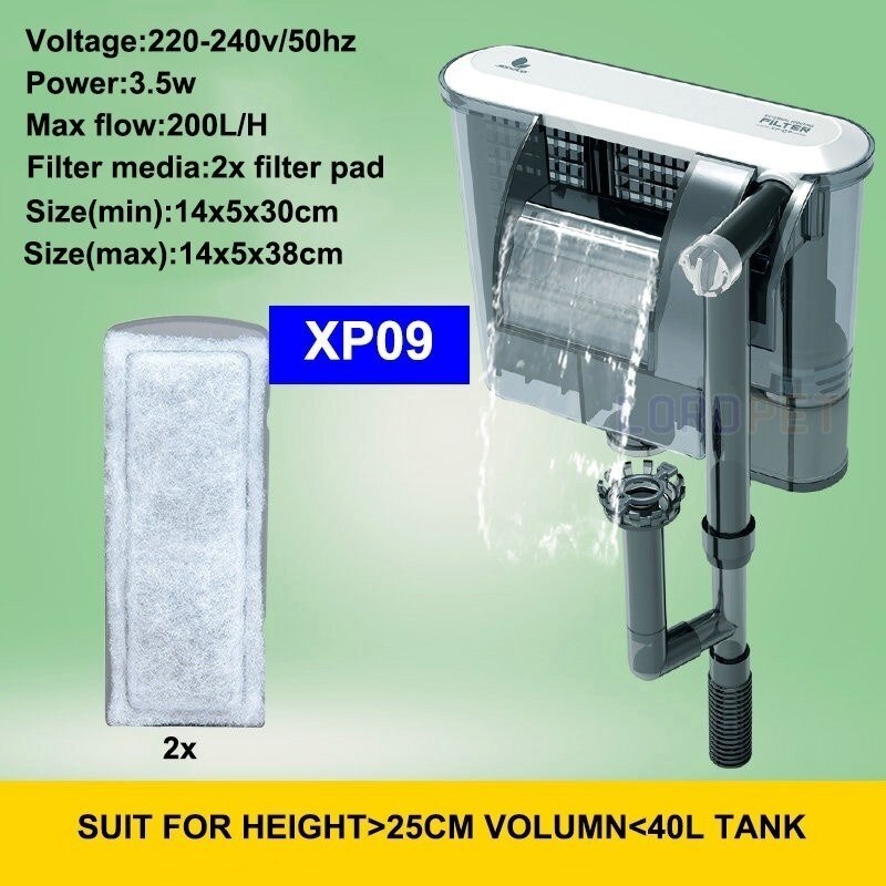 Aquarium Waterfall Filter Hang On Adjustable Water... – Grandado
