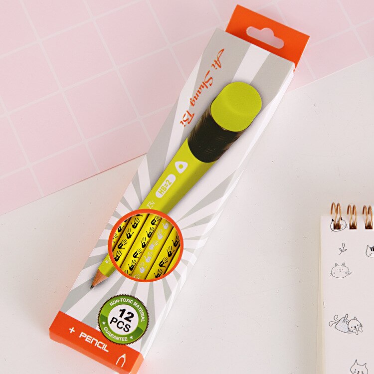 12 Pencils/box wood Personality pencil With eraser... – Vicedeal