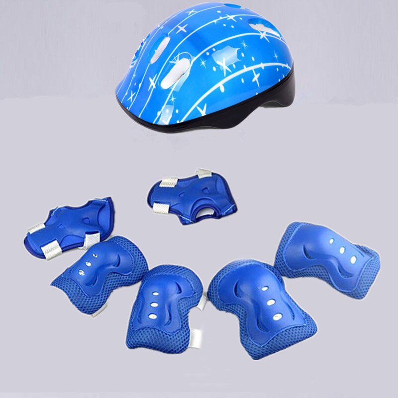 7 Pcs Skating Protective Gear Set Knee Wrist Guard... – Grandado