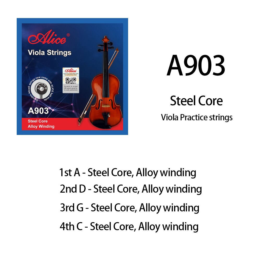 Alice Viola Strings 5 Sets/pack for Practice Steel... – Vicedeal
