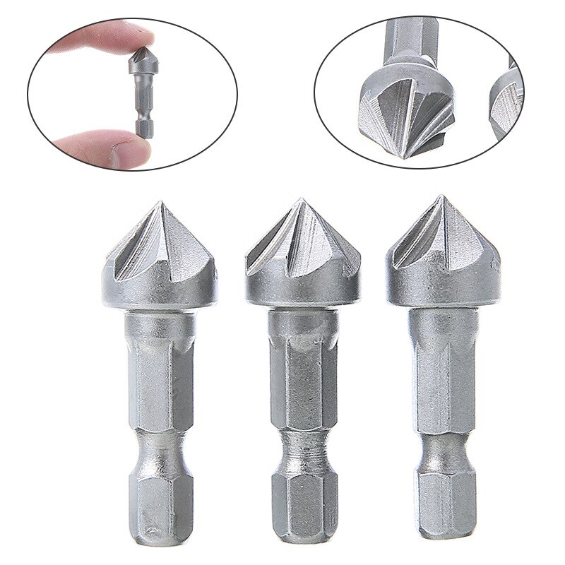 6Flute 90 Degree Countersink Drill Chamfer Bit 1/4... – Grandado