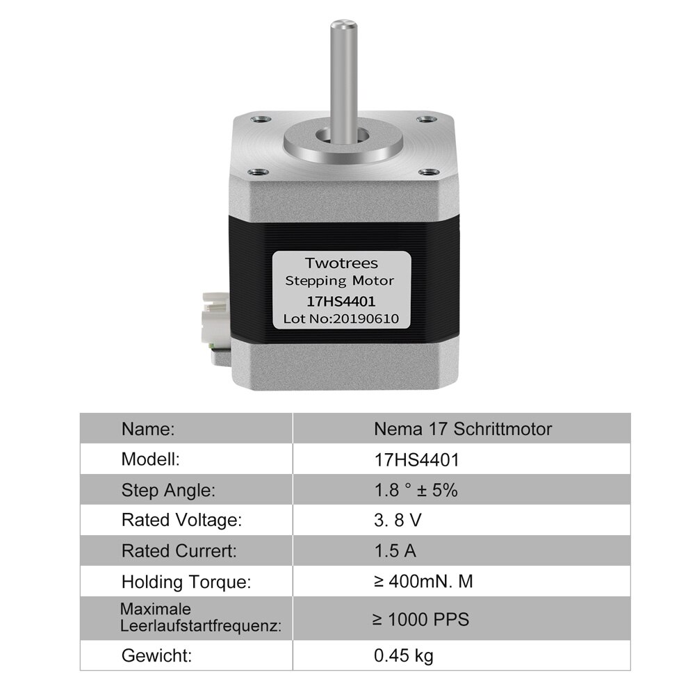 Nema 17 40MM Stepper Motor 42 motor 4-lead 17HS440... – Grandado