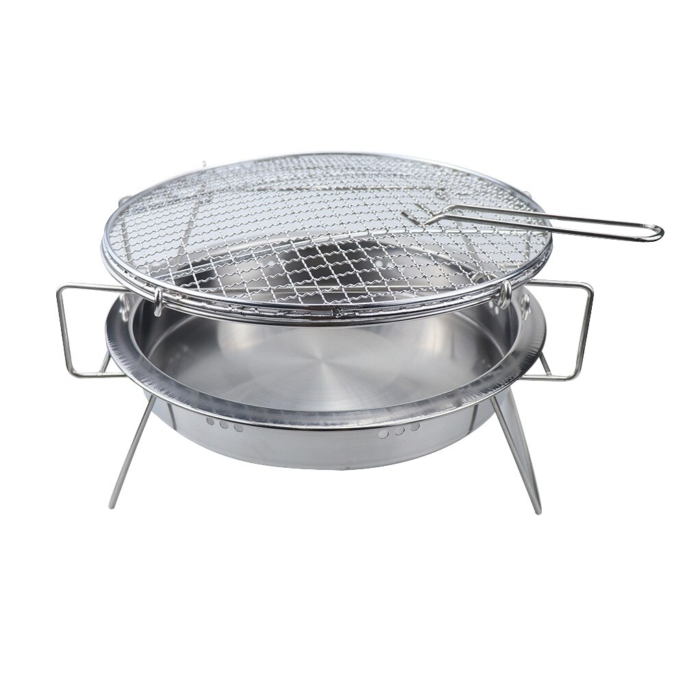 Round Portable Stainless Steel Folding Grill Firew... – Vicedeal