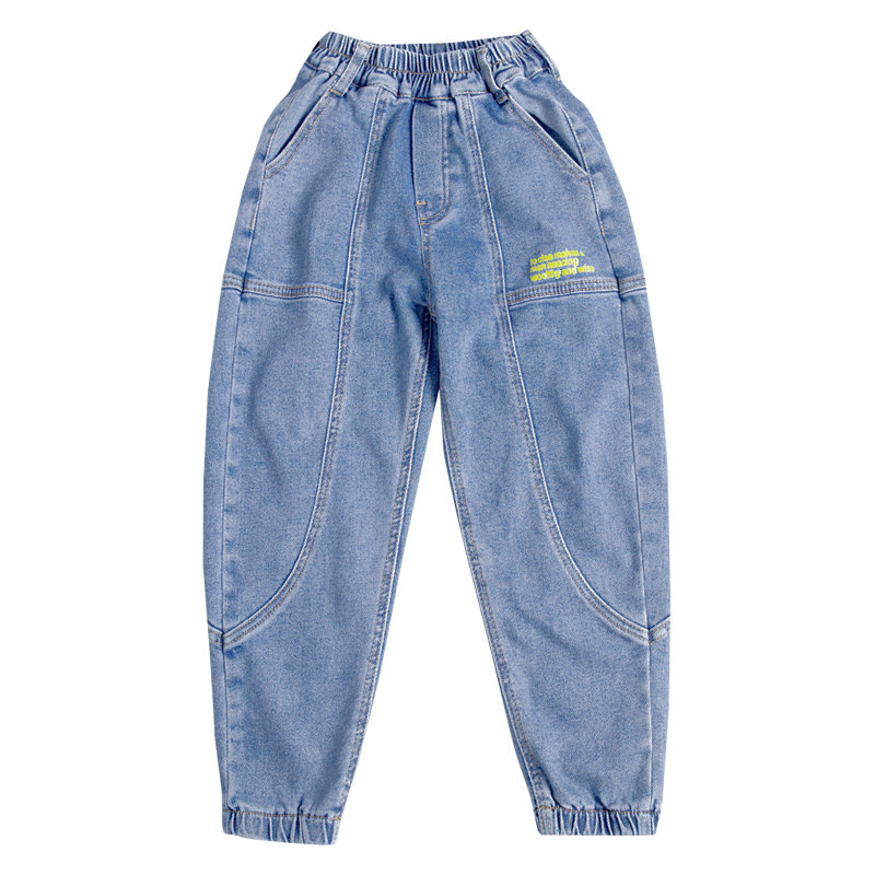 Girls Pencil Pants Spring Fall Patchwork Denim Tro... – Grandado