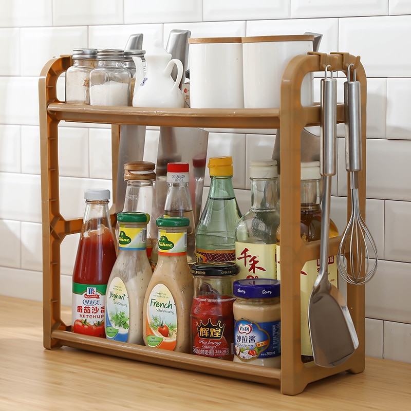 Multipurpose Storage Rack Kitchen Spice Sauce Stor... – Grandado