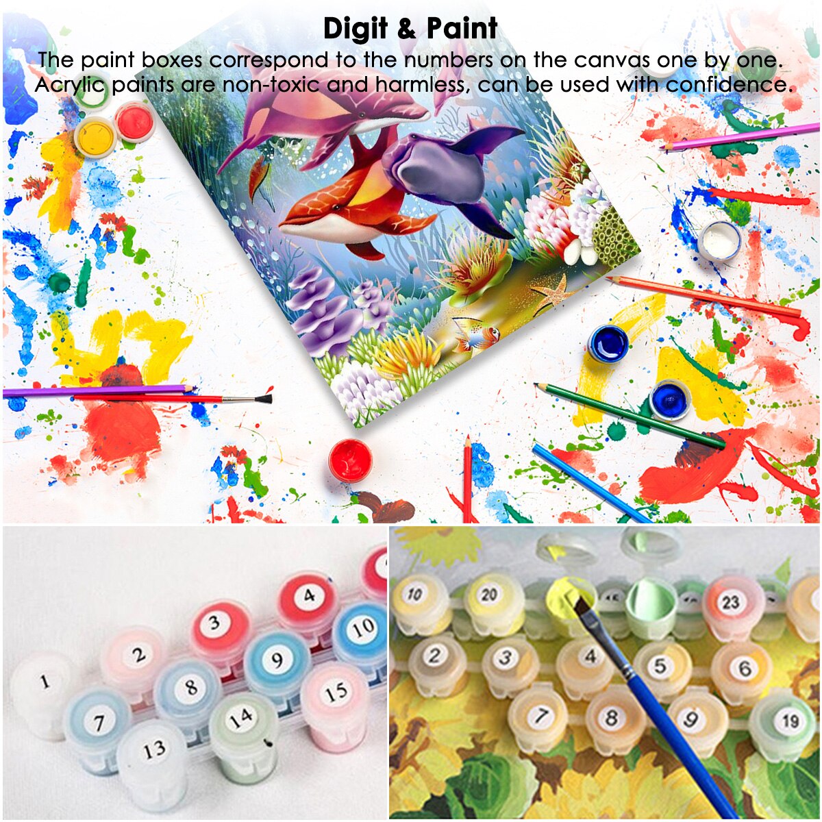 DIY Paint by Numbers Kit DIY Oil Painting Kit with... – Grandado DIY Paint by Numbers Kit DIY Oil Painting Kit with... – Grandado
