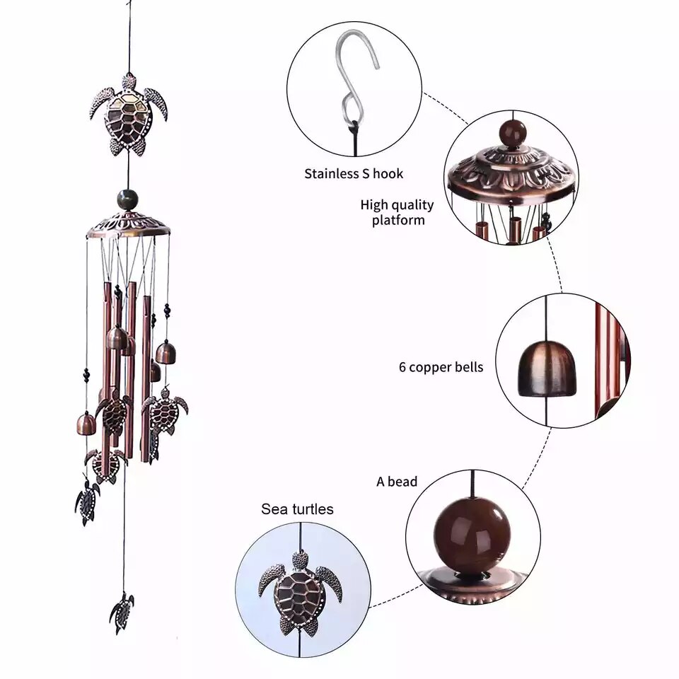 Antique Wind Chime Bells Hanging Garden Outdoor Li... – Vicedeal