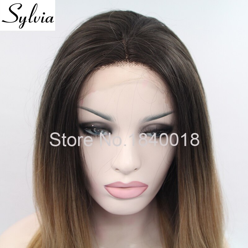 Sylvia Mixed Brown Two Tone Ombre Wigs with Dark R... – Grandado