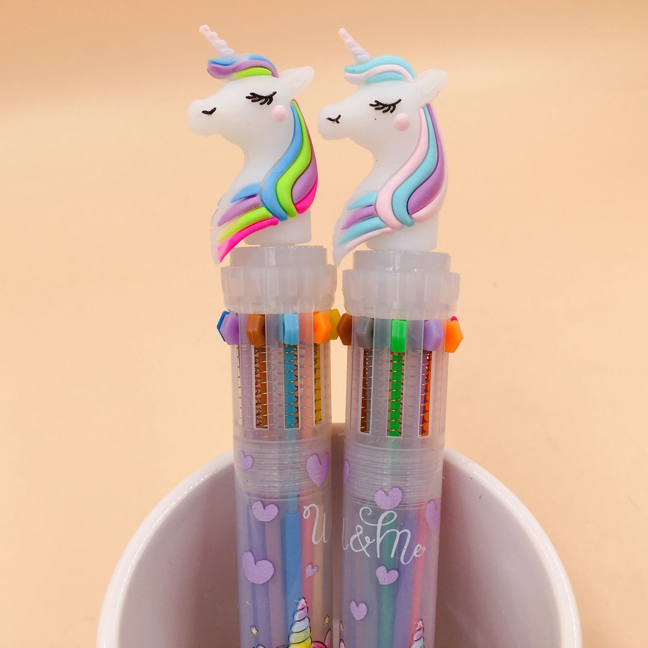 Rainbow Unicorn 10 Colors Ballpoint Pen Cute press... – Vicedeal