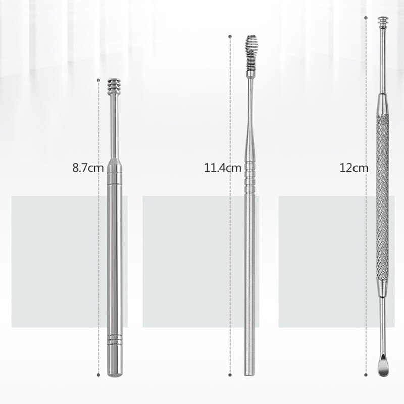 Stainless Steel Ear Pick Spoon Kit Spiral Wax Remo... – Vicedeal