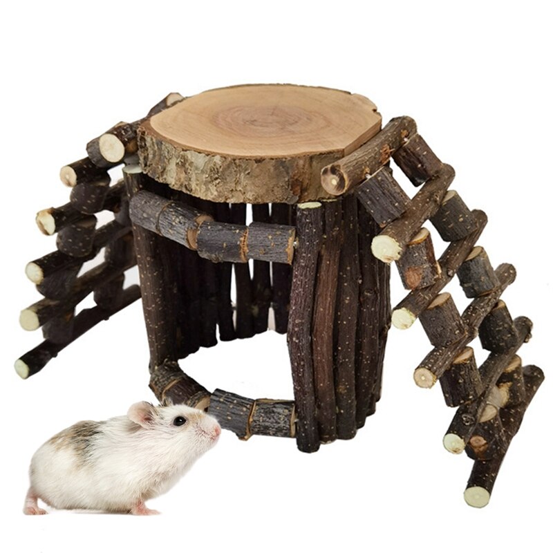 1Pcs Hamster Toy Wooden Natural Funny Small Animal... – Grandado