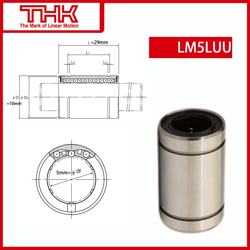 Original THK linear bushing LM LM5LUU linear beari... – Grandado