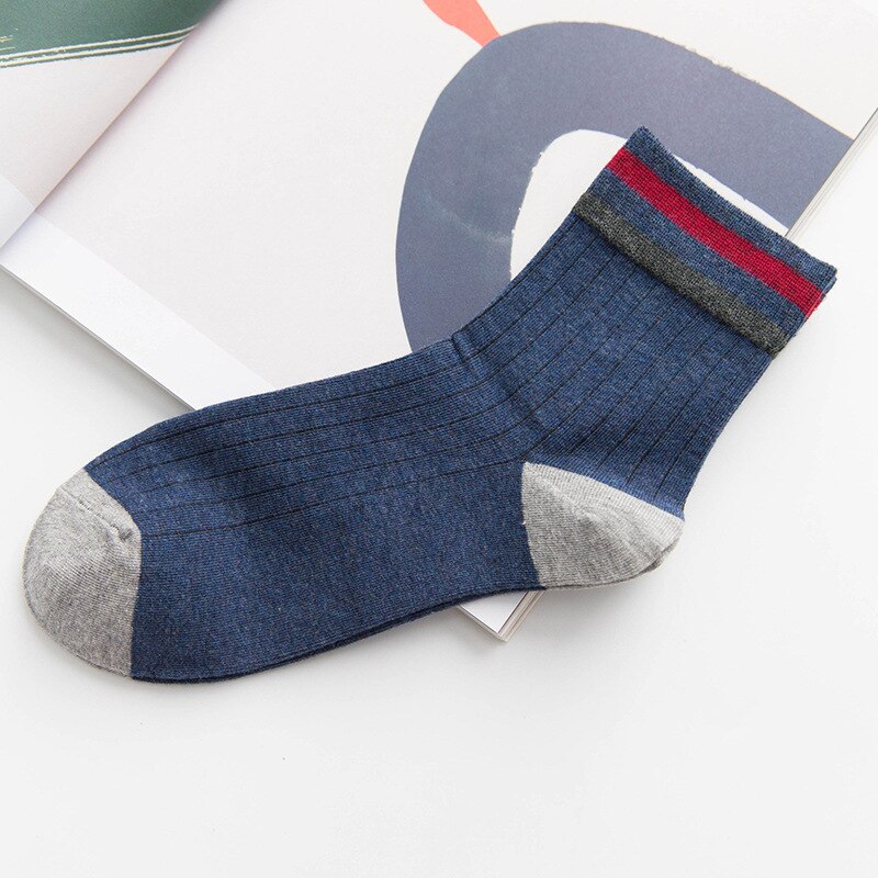 men's colorful striped patchwork socks Men's comfo... – Vicedeal