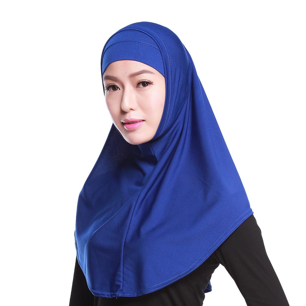 Muslim Woman Hijab Islamic Solid Scarf Soft Crysta... – Grandado