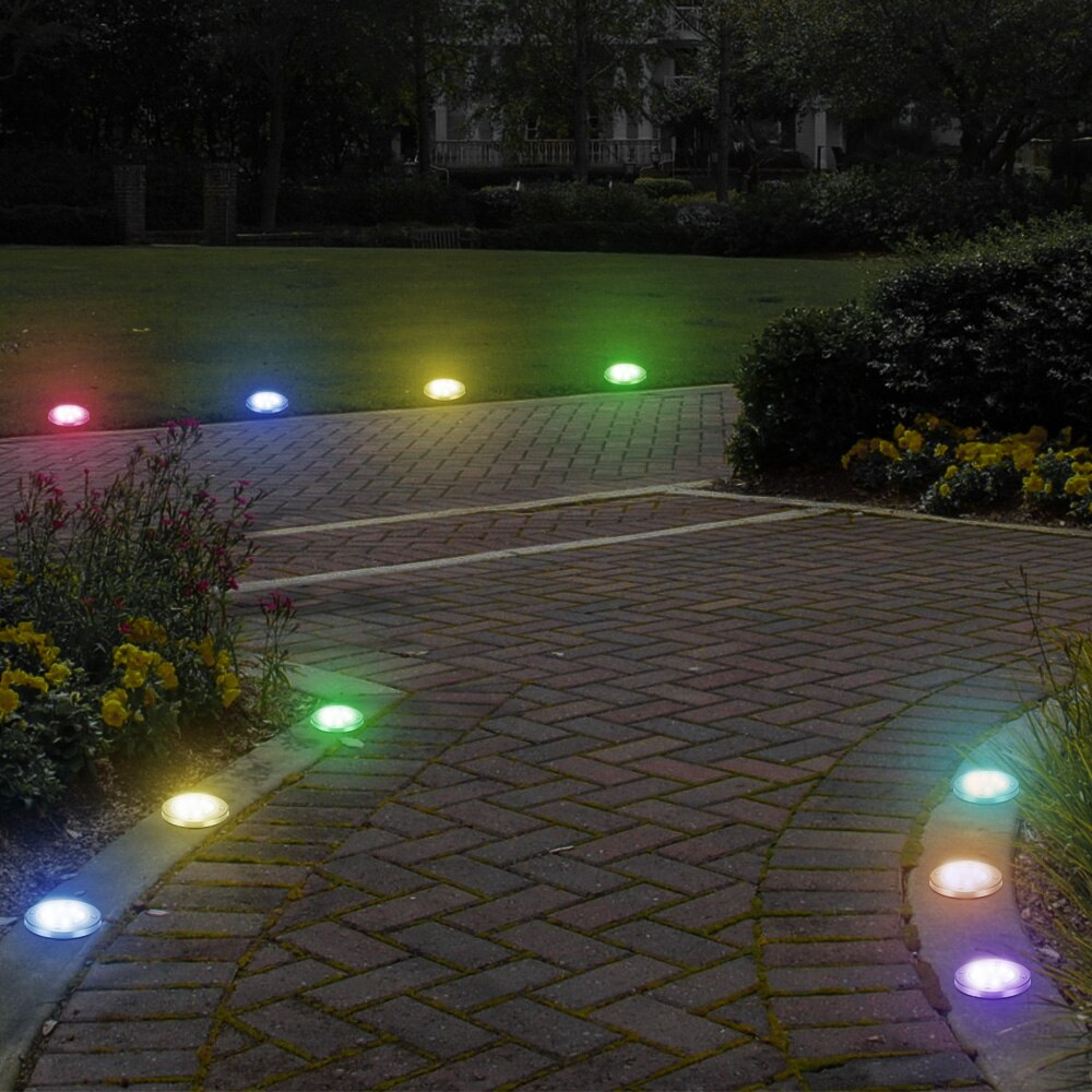 4/8Pcs Solar Powered Ground Light 8 Led Pathway Fl... – Vicedeal