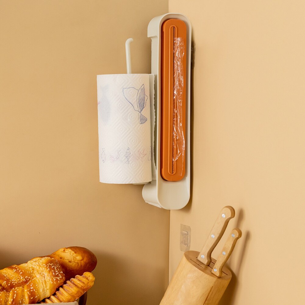Cling Film Cutting Box Kitchen Food Wrap Dispenser... – Grandado