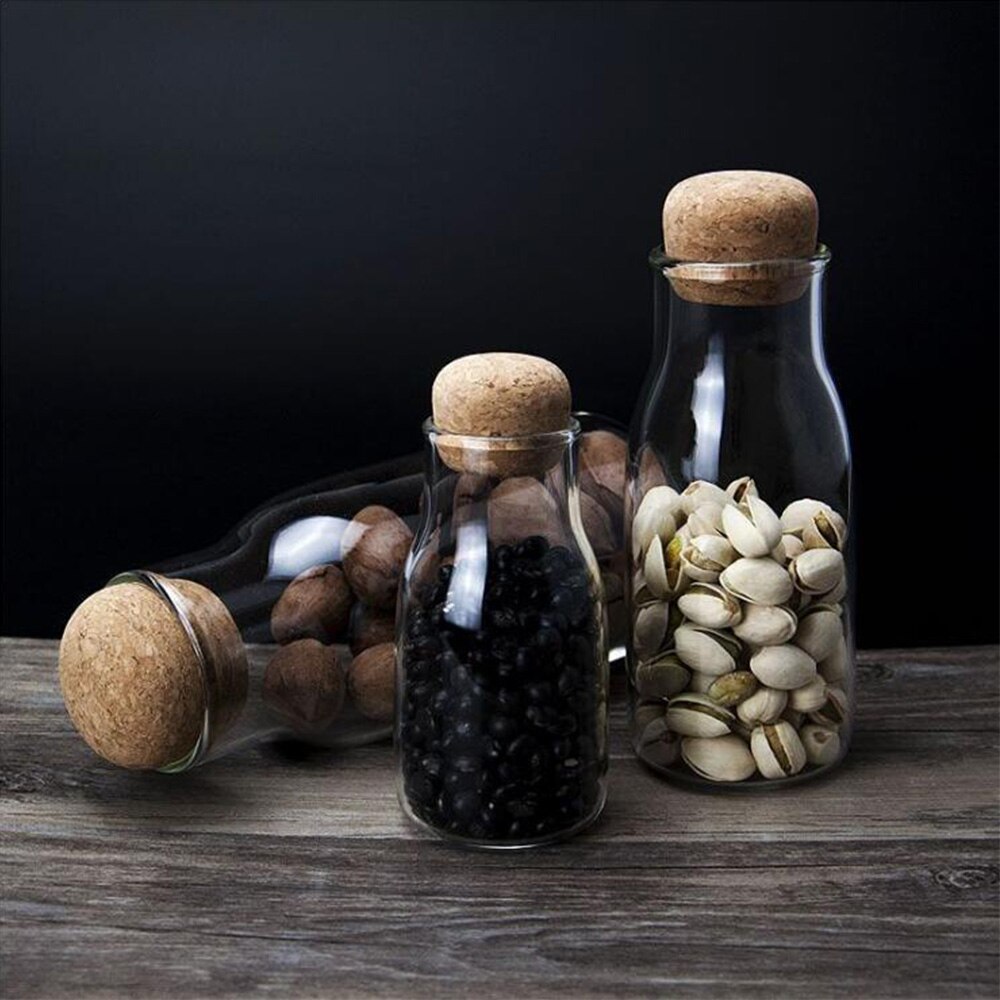 3 Sizes Clean glass Storage bottles for bulk produ... – Grandado