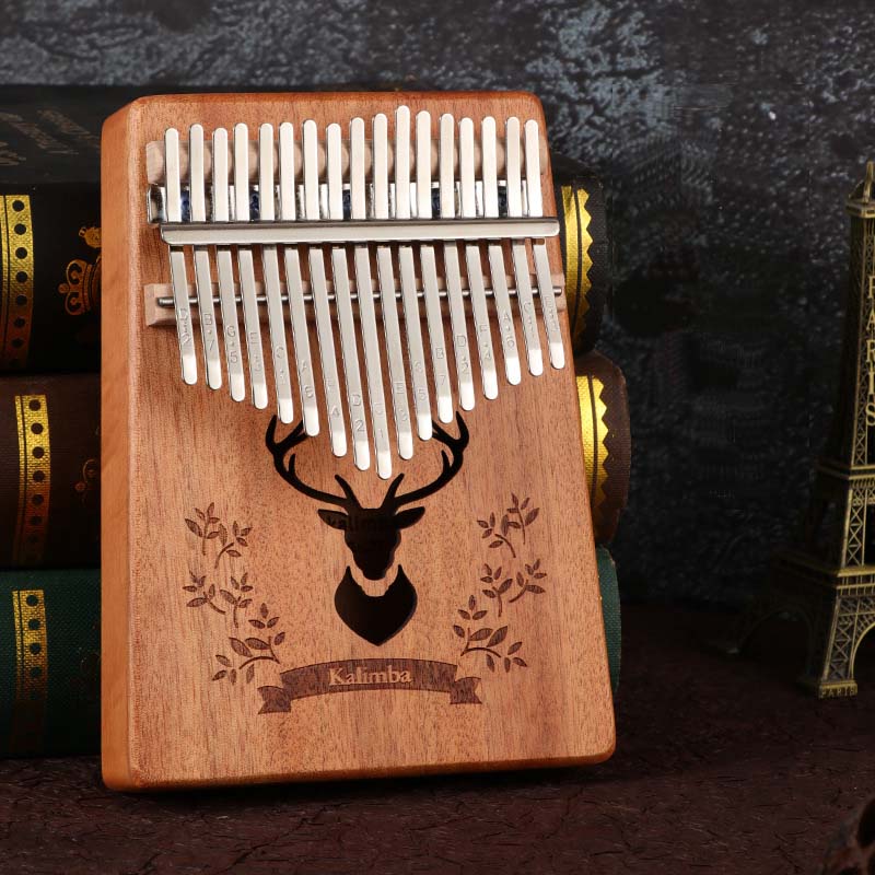 Kalimba 17 Keys Thumb Piano Mahogany Wooden Mbira ... – Vicedeal
