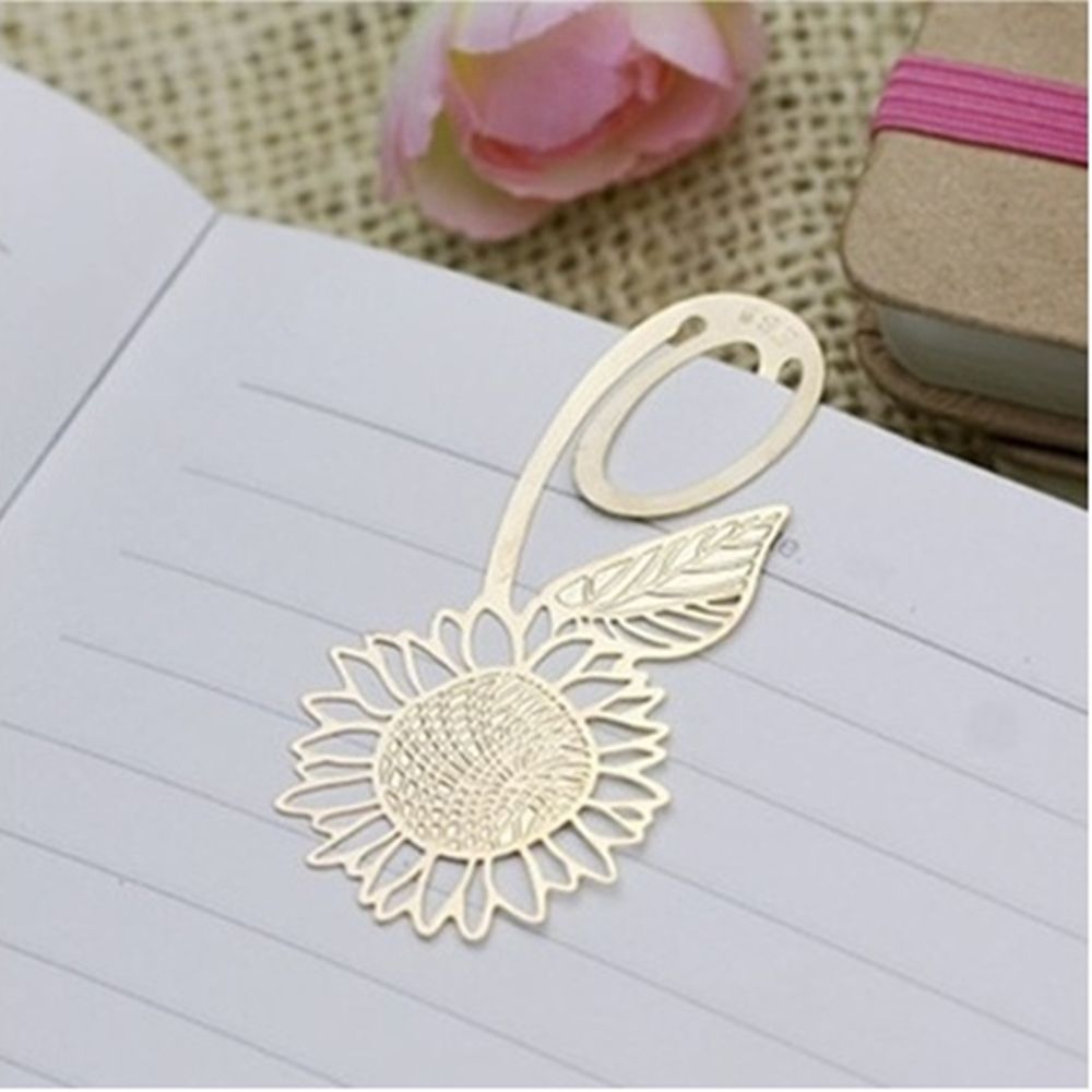 Sunflower Gold Metal Clip Bookmark Reading Magazin... – Vicedeal
