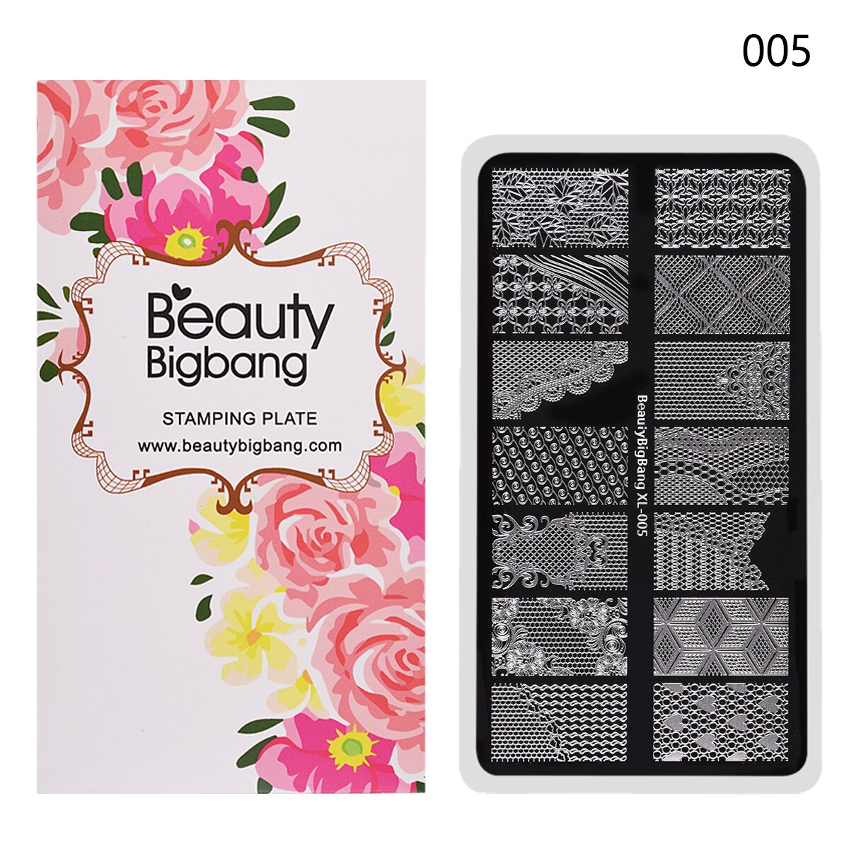 Beautybigbang stempel nail art stemplingsplate blo... – Vicedeal