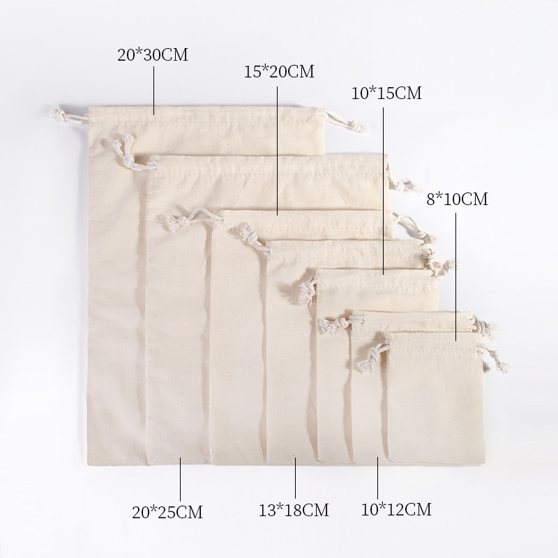 5pcs Cotton Drawstring Storage Bags Christms Weddi... – Grandado