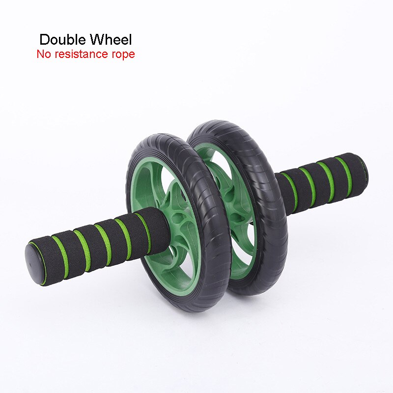 Green Three-Wheel Ab Roller With Mat Resistance Ba... – Grandado