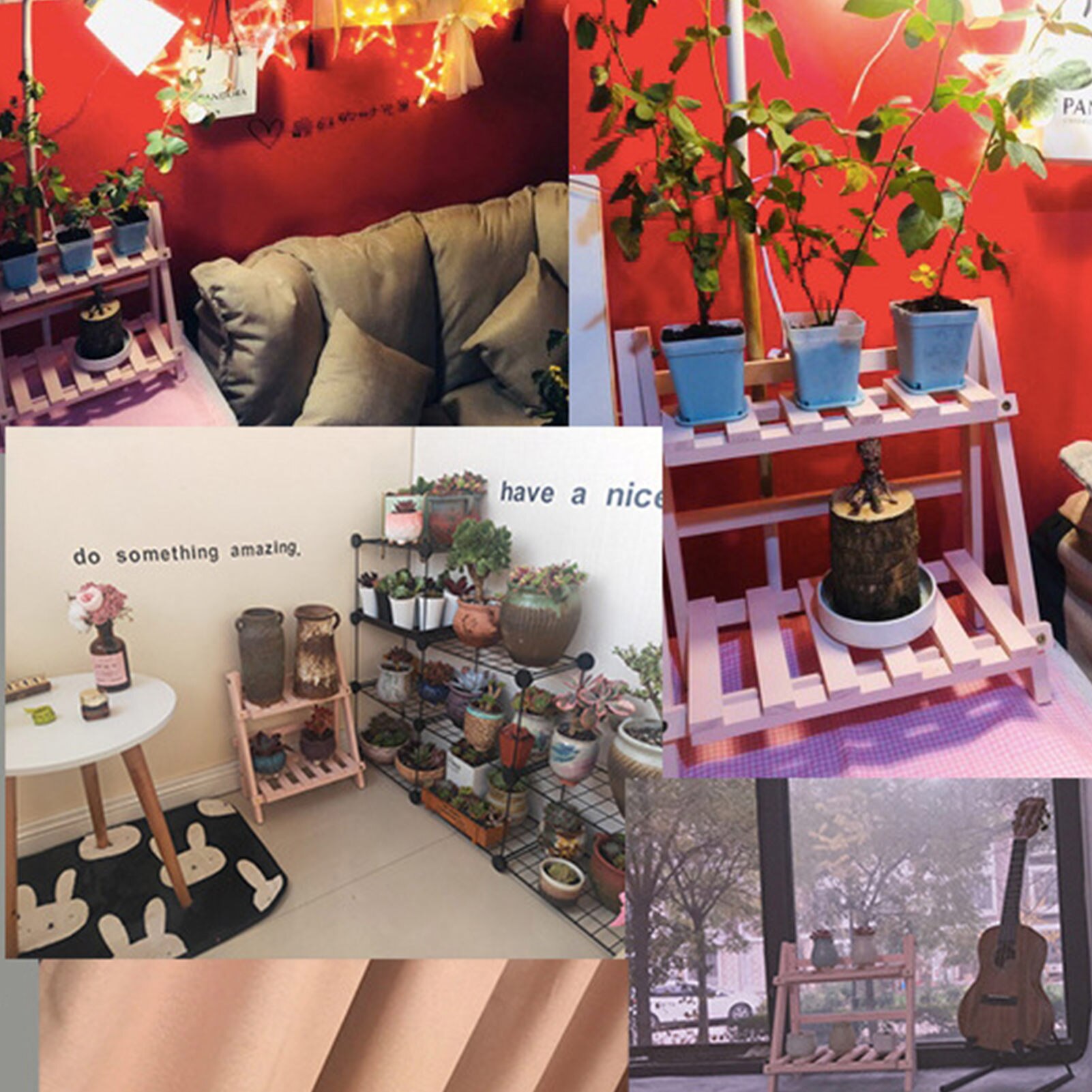 Wooden Plant Stand Flower Pot Display Rack Stand S... – Grandado