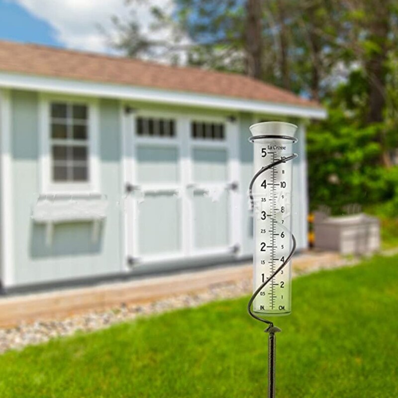 Rain Gauge Outdoor S piral Rain Gauge Decorative R... – Vicedeal