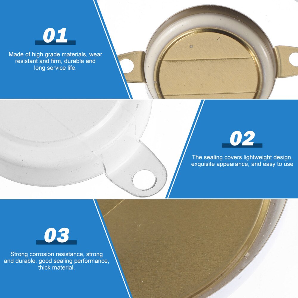 40Pcs Waterproof Lids Gallon Sealing Cover Iron Bu... – Grandado