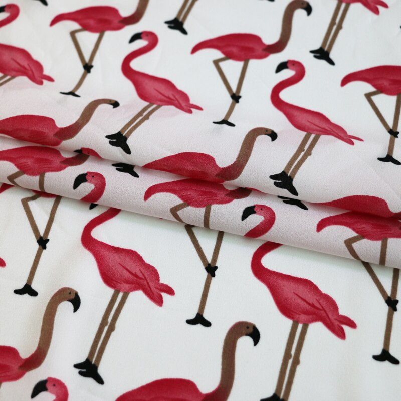 Flamingo Stretch Chiffon Materiaal Stof Crêpe 100 ... – Vicedeal