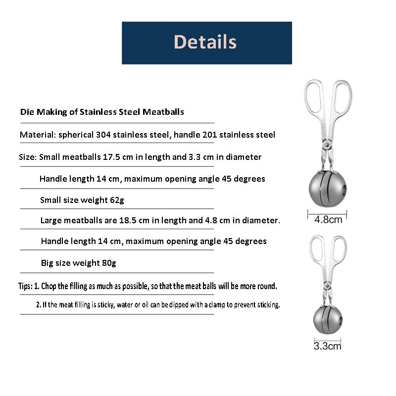 Roestvrijstalen Gehaktbal Maker Huishoudelijke Too... – Grandado