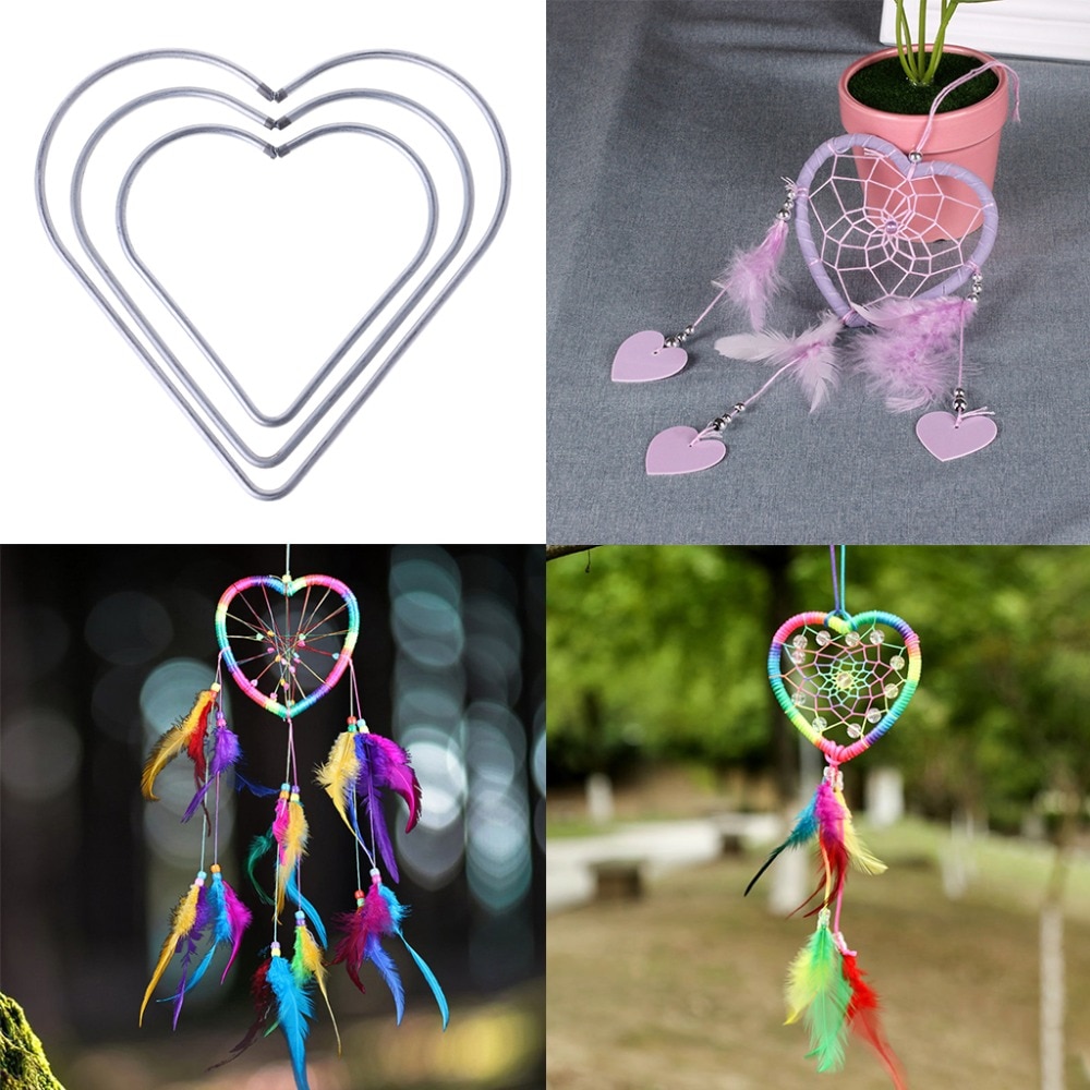 8 cm/10 cm/11.5 cm Hart Vorm Metalen Dream Catcher... – Vicedeal