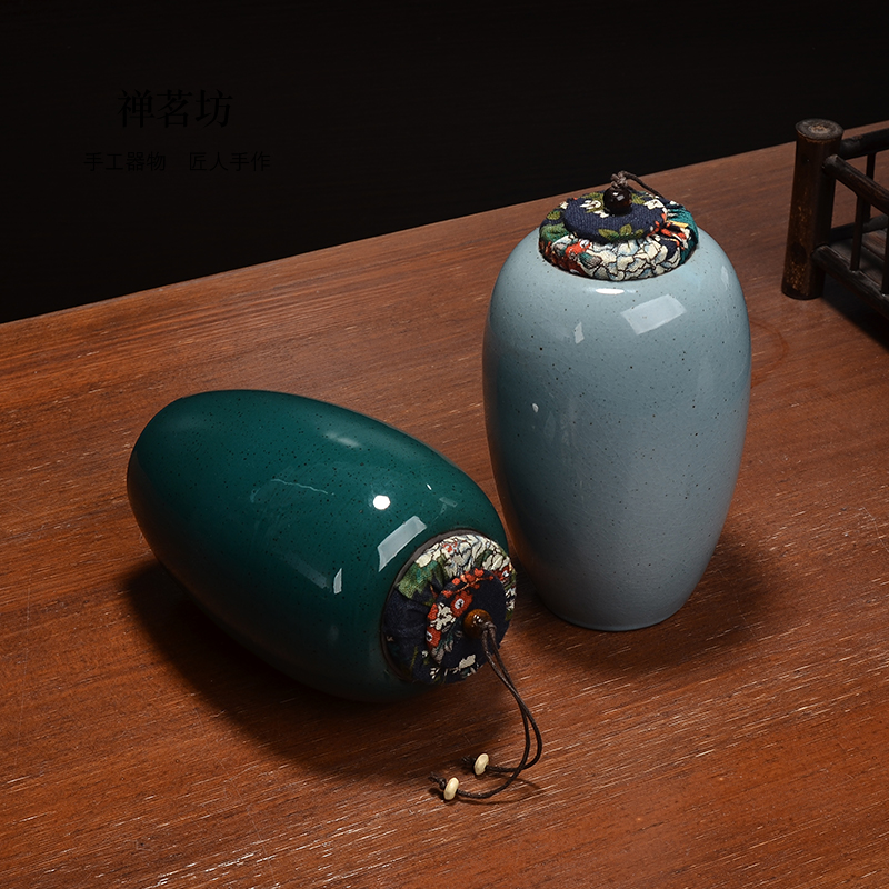 PINNY Retro Coarse Pottery Tea Caddy Cork Tea Stor... – Grandado