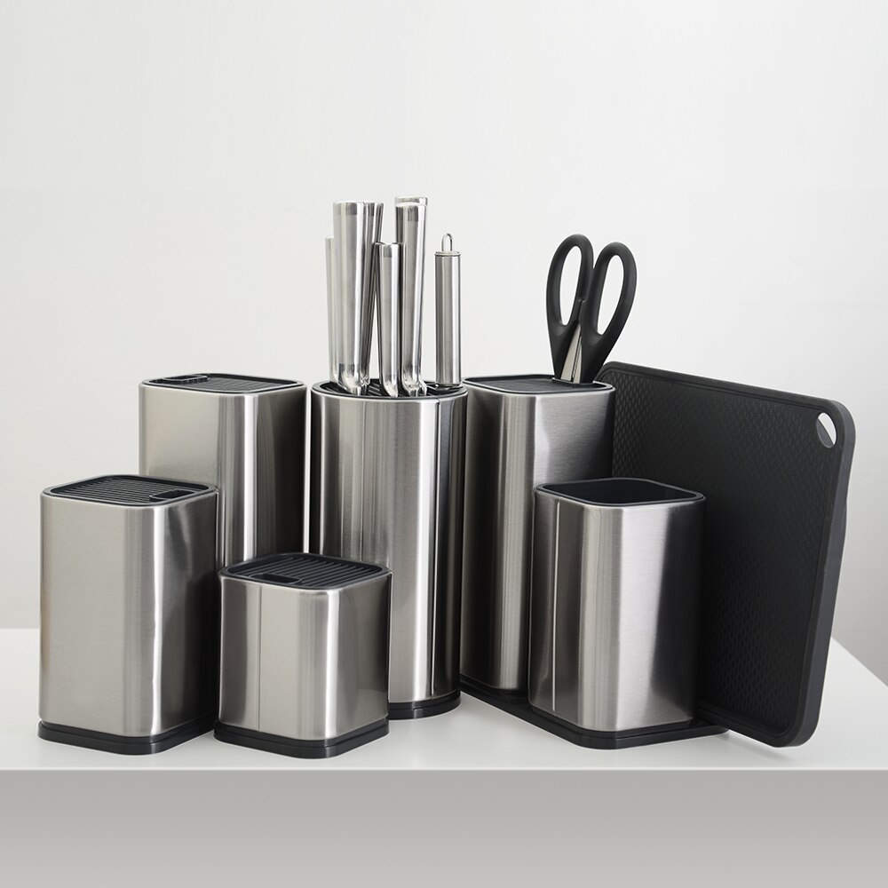 Stainless Steel Kitchen Cutlery Knife Stand Block ... – Grandado