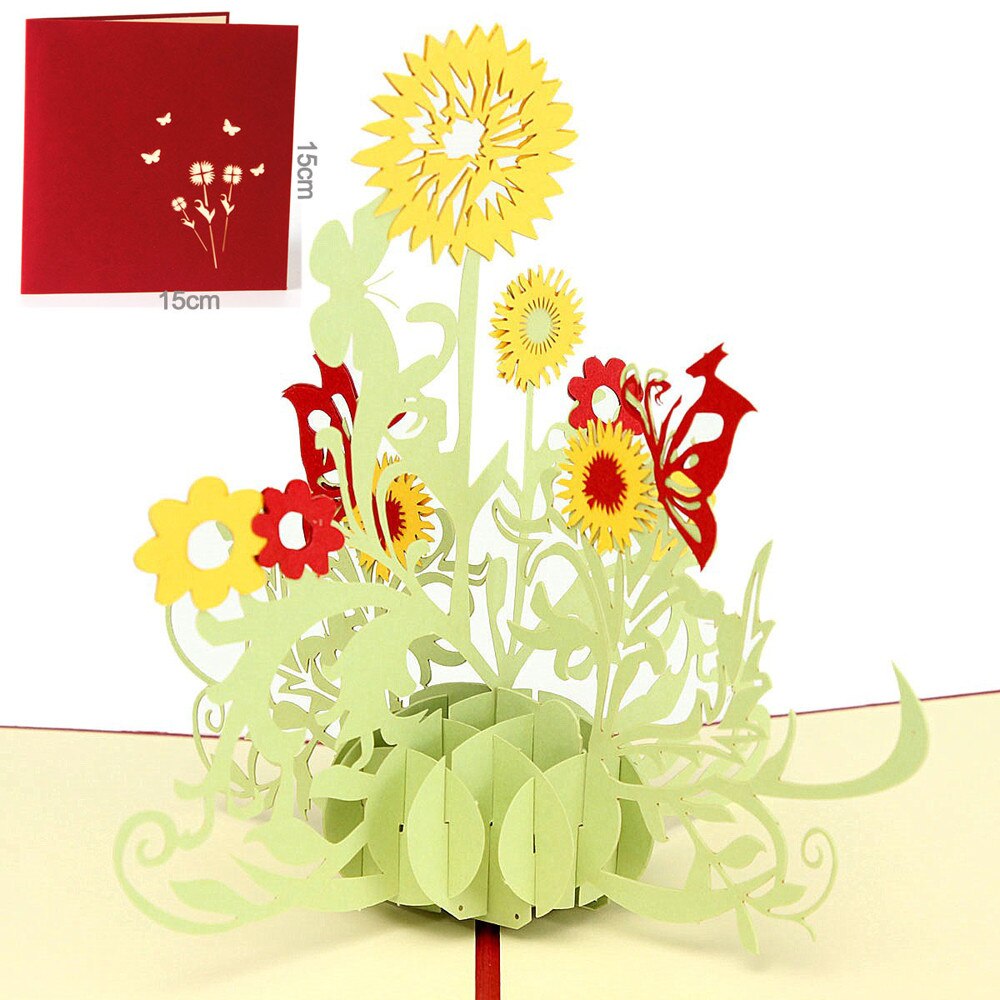 3D variouls flowers shapes Pop Up Cards Valentine ... – Vicedeal