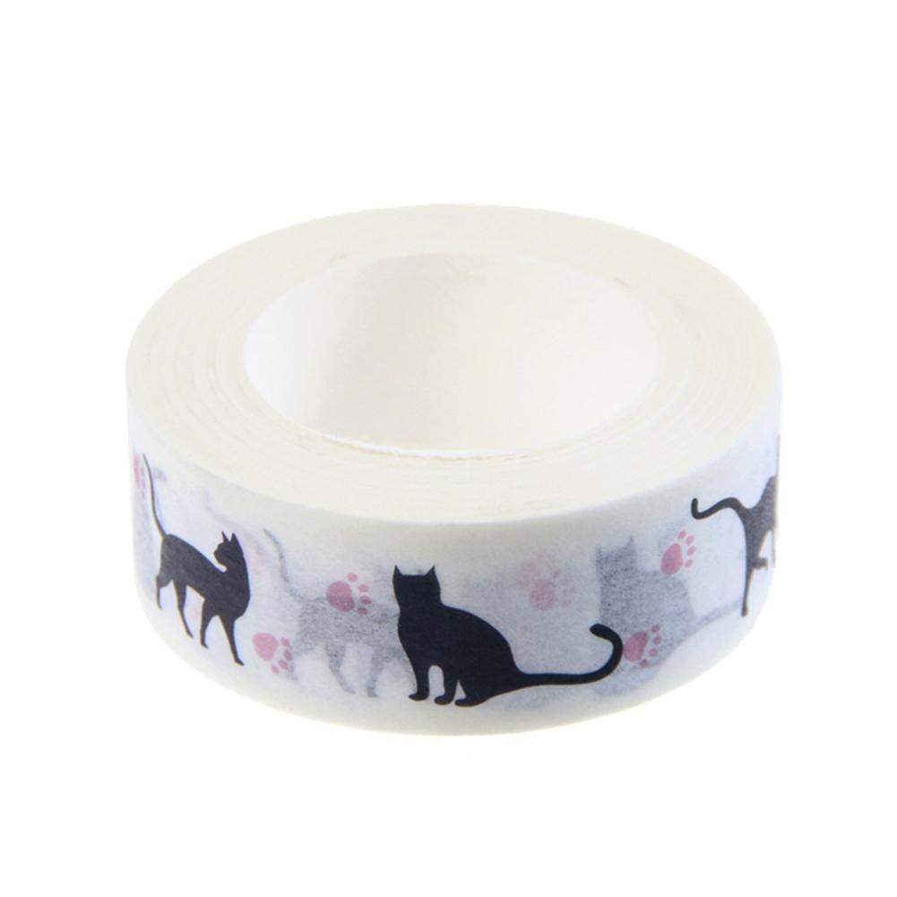 Cartoon black cat and paper tape D2Z2 – Grandado